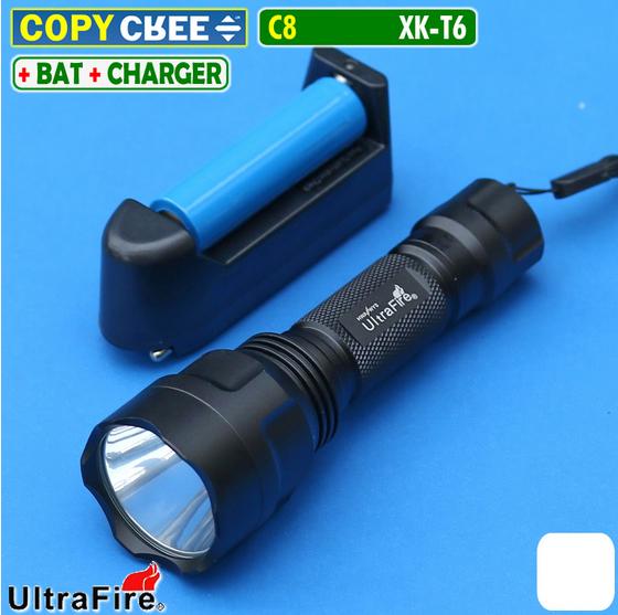 Jual Senter Led C8 UltraFire T6 Focus Camping Hiking Gunung 5Mode ...