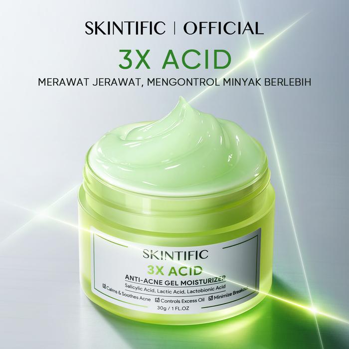 Jual SKINTIFIC 3X ACID ANTI-ACNE GEL MOISTURIZER 30ml - Jakarta Timur ...