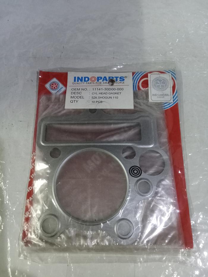 Jual GASKET CYLINDER HEAD SUZUKI SHOGUN 110 (ISI 10 PCS) INDOPARTS ...
