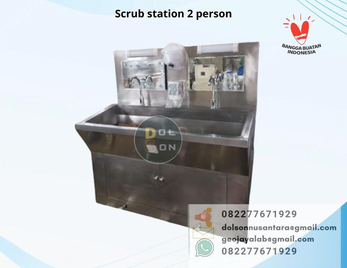 Jual Scrub Station Sink 2 Bay Person Otomatis Service Sink Laboratorium ...