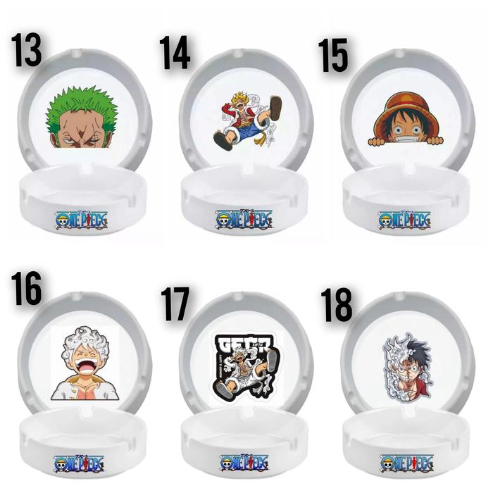 Jual asbak rokok melamin gambar anime onepiece custom souvenir grosir ...