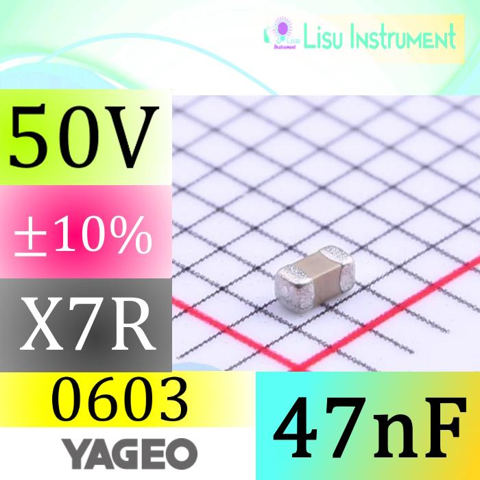 Jual 47nF ±10% 50V X7R 0603 1608(mm) SMD Multilayer Ceramic Capacitor ...