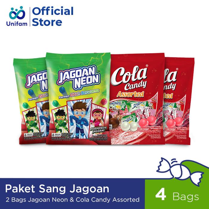 Promo Paket Sang Jagoan - Permen Jagoan Neon & Cola Candy @2Bag ...