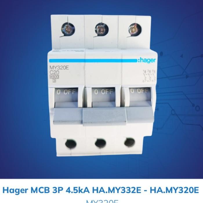 Jual MCB HAGER 20 AMPERE 3 PHASE MCB HAGER 20A 3P - Kab. Tangerang - Cube Lighting Store | Tokopedia