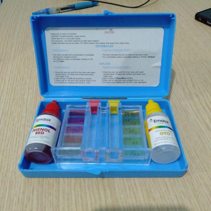 Jual Test Kit Kolam Renang Emaux - Alat Tes Pengukur Kadar Air Kolam ...