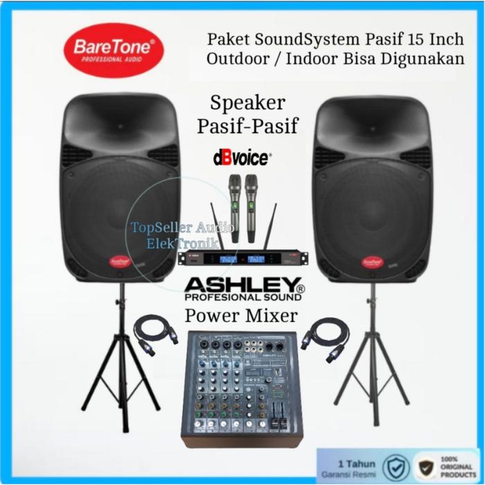 Jual Paket Speaker Pasif Karaoke 15 Inch BareTone max15mw Original ...