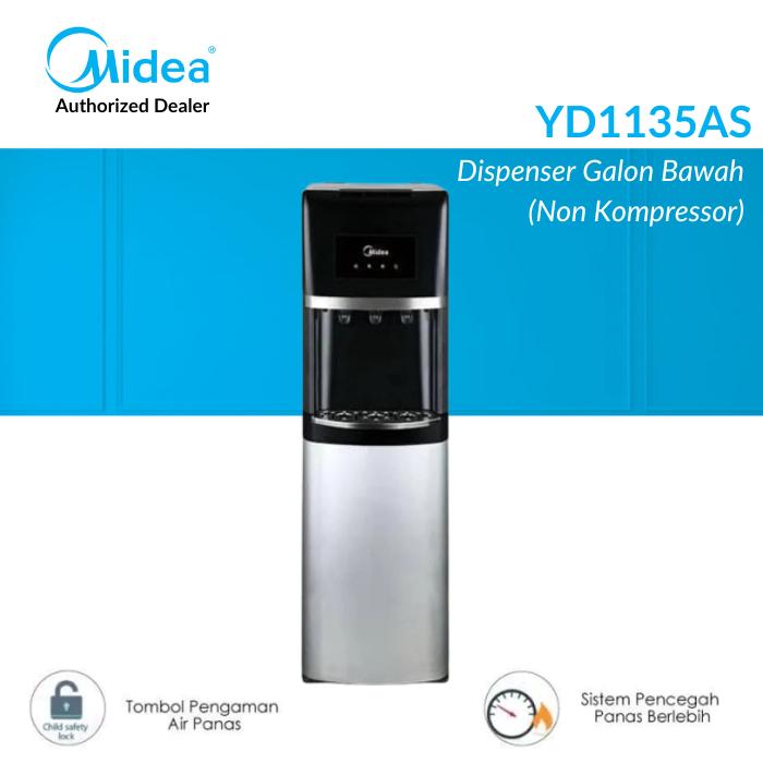 Promo Midea Dispenser Galon Bawah - YD1135AS Bottom Loading Stainless ...