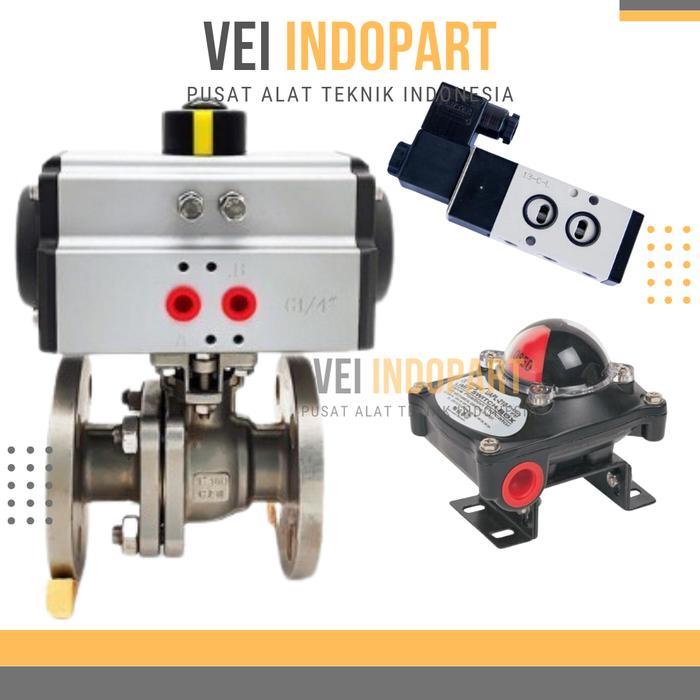 Jual Actuator Ball Valve Stainless Flange JIS 10K Single Acting 4 Inch - LIMIT SWITCH - Jakarta ...