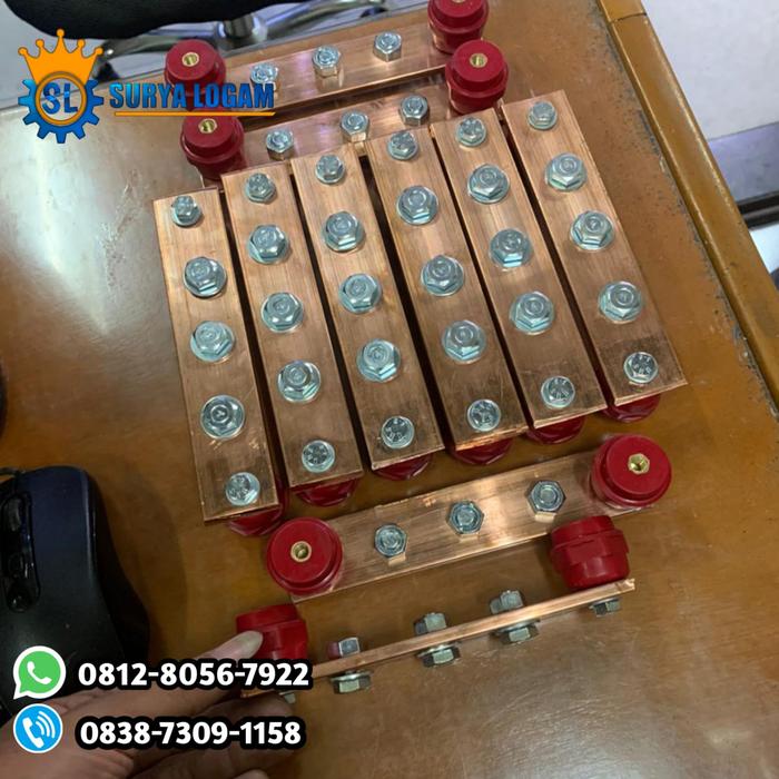 Jual busbar tembaga 8mm x 30mm x 150mm - busbar grounding - Murni ...