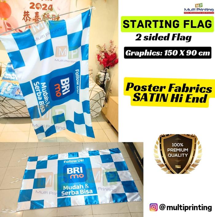 Promo bendera start finish/Starting Flag/Custom Checkered Flag/Bendera ...