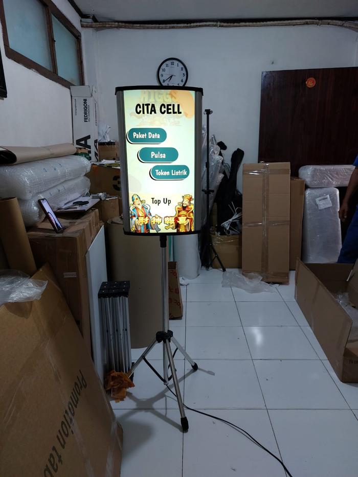 Jual Tripod Rotary Light Box / Rotary Light Box Banner Stand standing ...