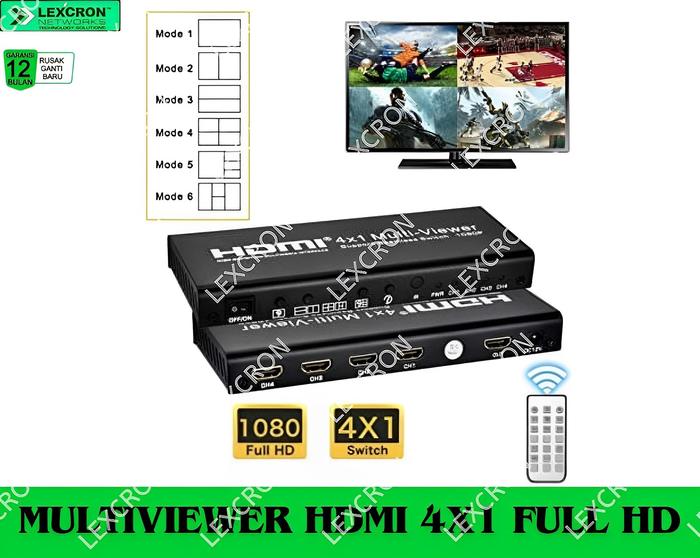 Jual HDMI 4X1 MultiViewer, Quad Viewer with Audio Extractor 1080P ...