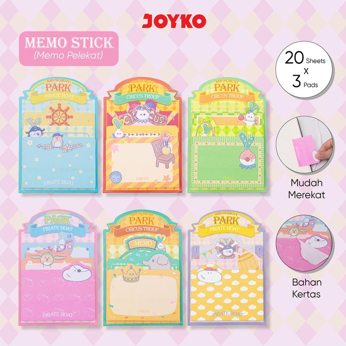 Jual Memo Stick Sticky Note Kertas Memo Memo Tempel Joyko MMS-39 ...