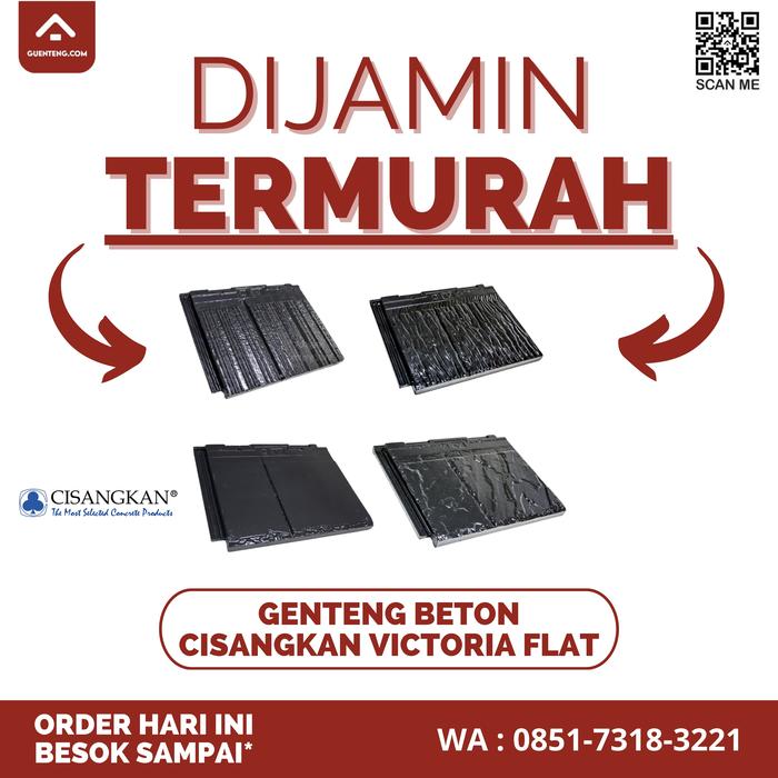 Jual Genteng Beton Cisangkan Victoria Flat Polos Multiline Pine Urat Batu Stone Hitam - Kota ...