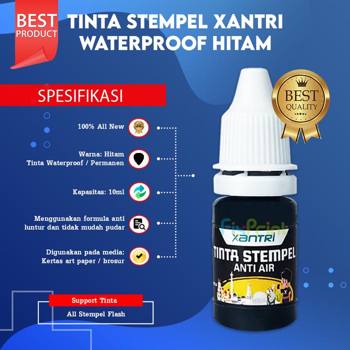 Jual Ink Refill Stamp Waterproof 10ml Tahan Air Stampel Stempel Flash ...