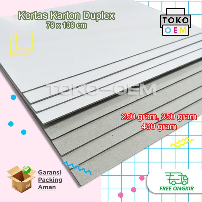 Jual KERTAS KARTON DUPLEX CARTON DUPLEK 79 x 109 cm KERTAS POLA TEBAL ...