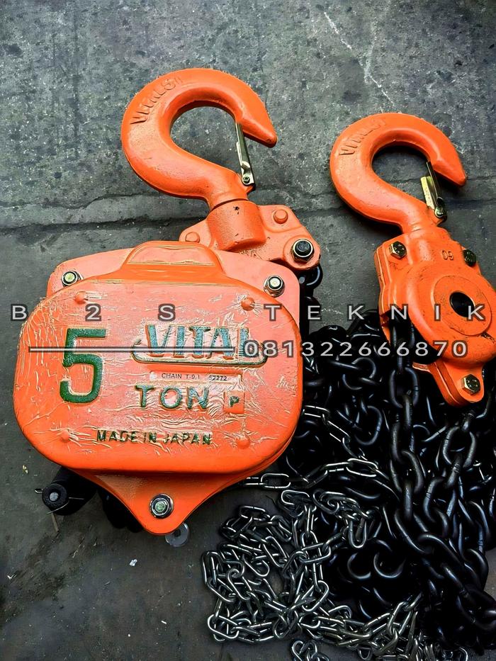 Jual VITAL Chain Block 5 Ton 5 Meter Tackle Manual 5 Ton Made In Japan ...