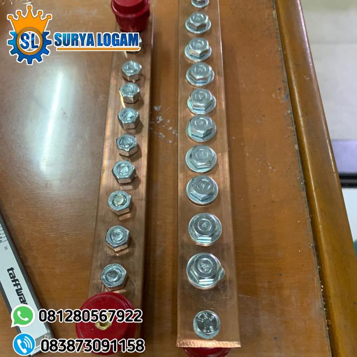 Jual busbar tembaga 5mm x 30mm x 200mm - busbar grounding - Murni ...