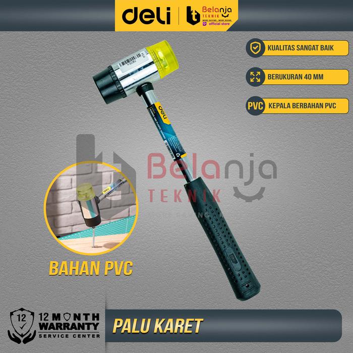 Jual Deli Palu Karet 40 MM Rubber Hammer Palu Lantai Keramik Granit 40 MM - Kota Bogor - Belanja ...