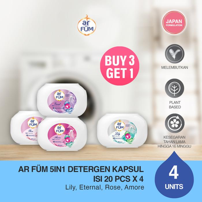 Promo Ar FUM 5in1 Detergen Kapsul - Eternal, Amore, Rose + Free Lily Hard Pack - Kota Depok ...