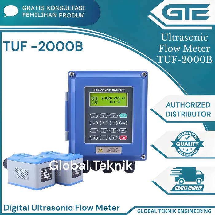Jual TUF-2000B TM-1 Ultrasonic flow meter DN50mm-DN700mm wall mounted ...
