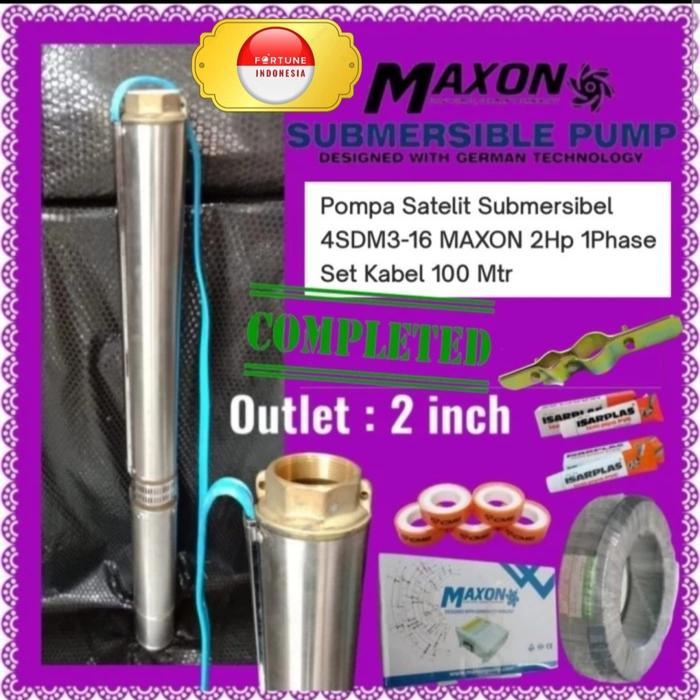 Jual Pompa satelit 4" 2Hp 1Phase MAXON 4 inch Plus Control Box dan ...