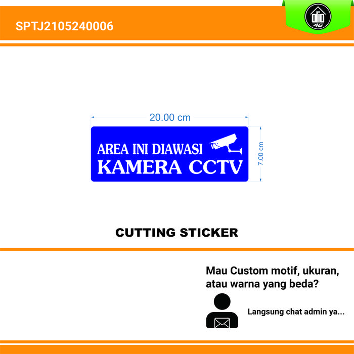 Jual Stiker rambu kata tanda cctv kantor wall sticker gedung dinding ...