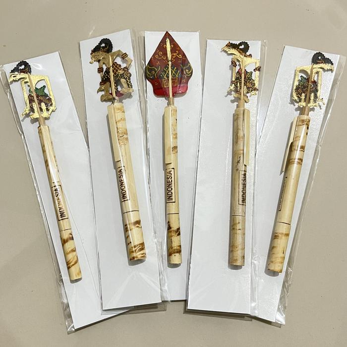 Jual Souvenir pulpen bambu wayang kulit oleh-oleh khas Indonesia - Kab ...