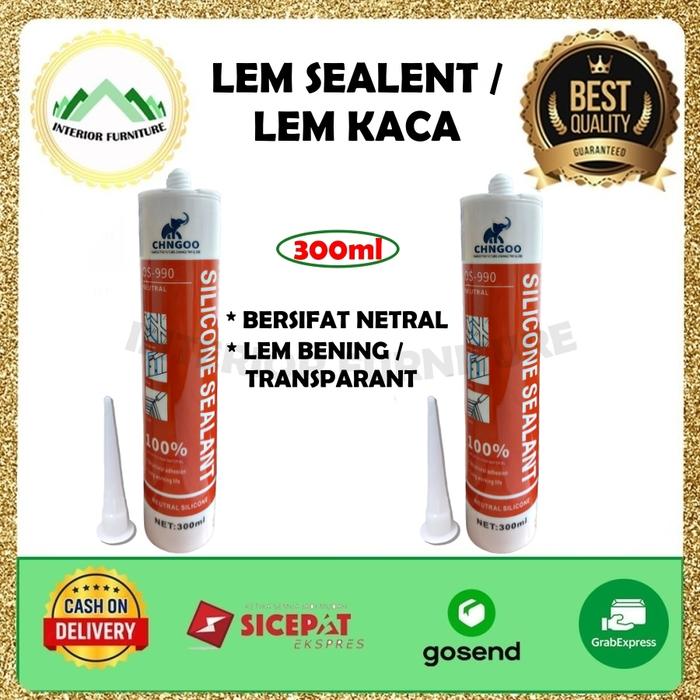 Jual Lem kaca Sealant, Lem Silicone Kaca Asam Netral - Clear Black ...