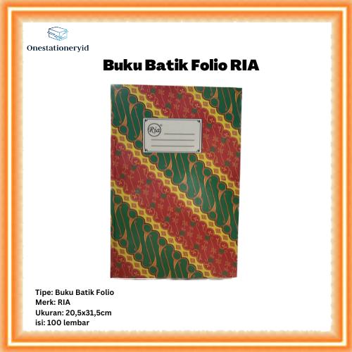 Jual RIA Buku Batik Folio / F4 Ukuran 31,5x20,5cm Isi 100 Lembar Murah ...