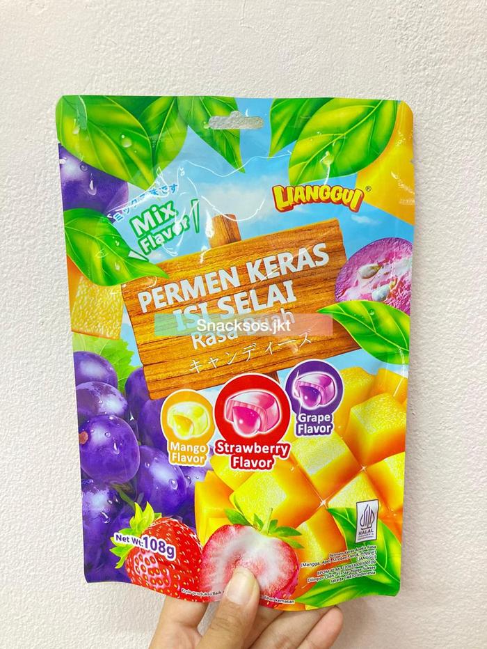 Jual LIANGGUI HARD CANDY PERMEN KERAS ISI SELAI BUAH MIX FLAVOUR ...