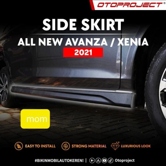 Jual Side Skirt Body Kit Samping All New AVANZA 2022 - Black Matte ...