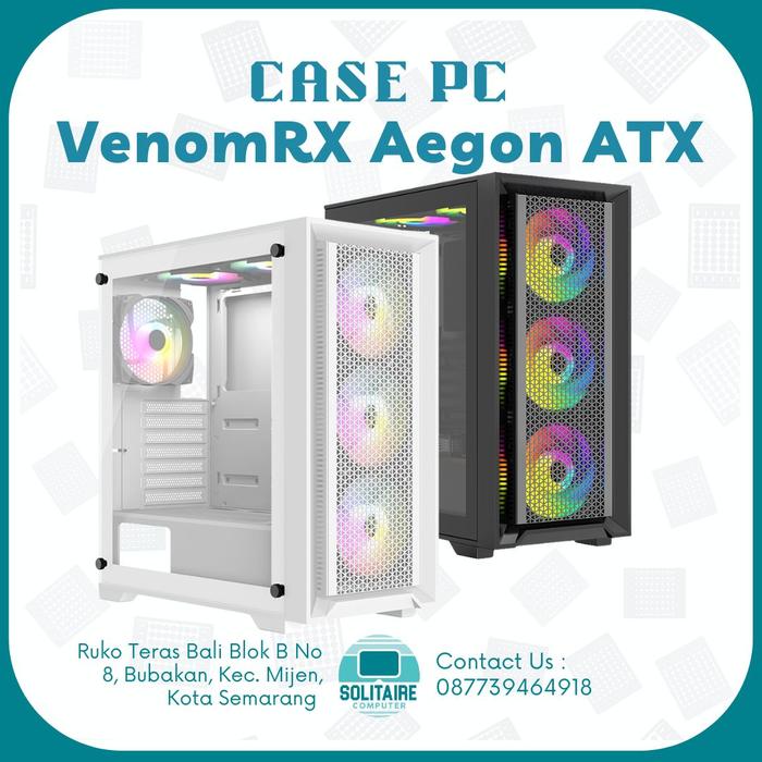 Jual Case PC VenomRX Aegon ATX - Hitam - Kota Semarang - Solitaire Computer | Tokopedia
