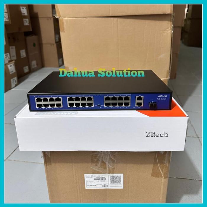 Jual PoE Switch Zitech ZT-HN24H2G1S-300-V1 27 Port Switch with 24 PoE ...