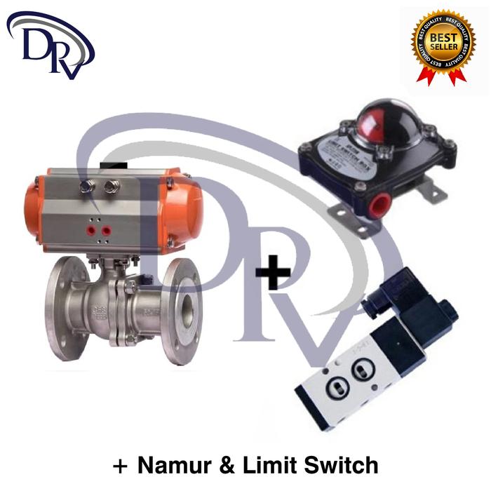 Jual Actuator Ball Valve Stainless Flange JIS 10K Double Acting 4 Inch - BALL+ACTUATOR - BALL ...