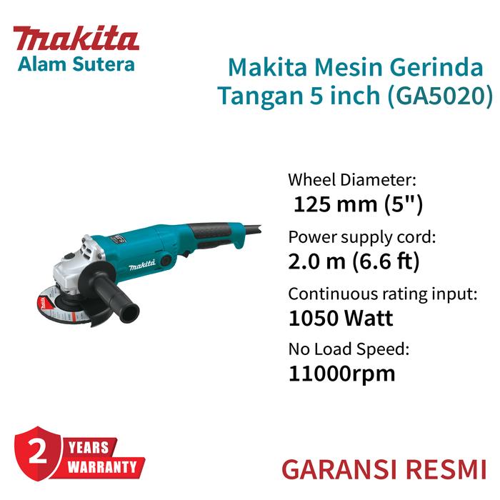 Jual Makita GA5020 - Mesin Gerinda Tangan Makita 5 inch GA 5020 - Kota ...
