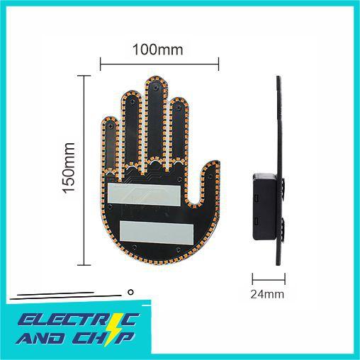 Jual Fun Gesture Finger With Remote Control LED LIght Sign Rear ...