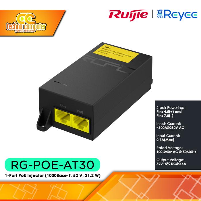 Jual POE ADAPTER RUIJIE/REYEE RG-POE-AT30 POE INJECTOR - Kota Denpasar - Techno Computer Bali ...