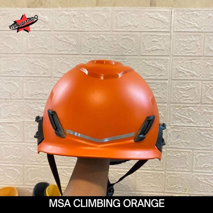 Jual MSA H1 Safety Helmet Climbing Orange Helm Safety Msa Trivent Lokal ...