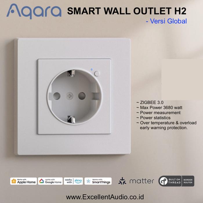 Jual Smart wall outlet Aqara H2 steker listrik dinding versi global ...