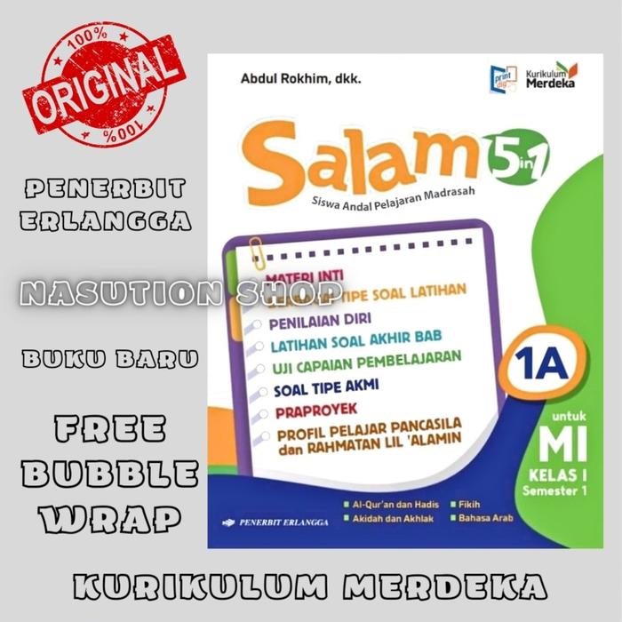 Jual Buku Salam 1A Penerbit Erlangga Kelas 1 MI Kurikulum Merdeka Original - Jakarta Timur ...