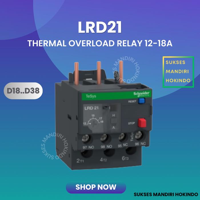 Promo LRD21 LRD 21 Thermal Overload Relay Schneider TeSys Original SNI ...