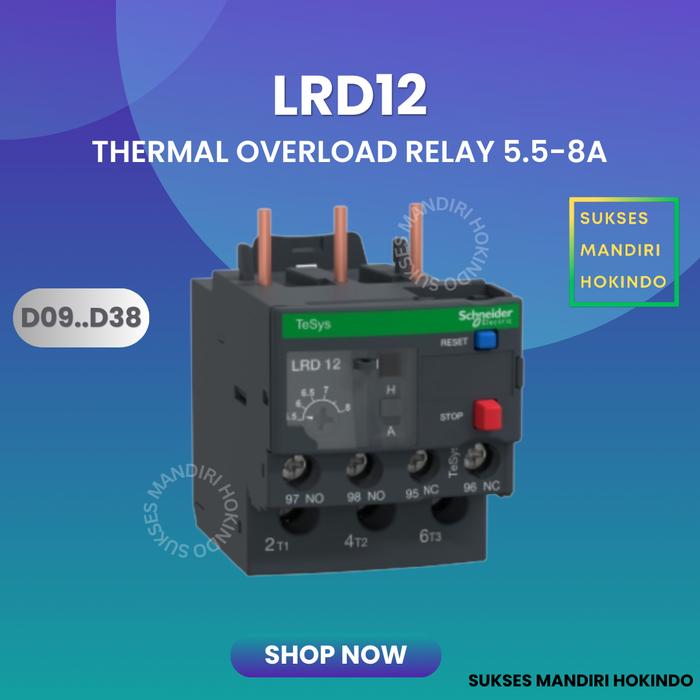 Promo LRD12 LRD 12 Thermal Overload Relay Schneider TeSys Original SNI ...