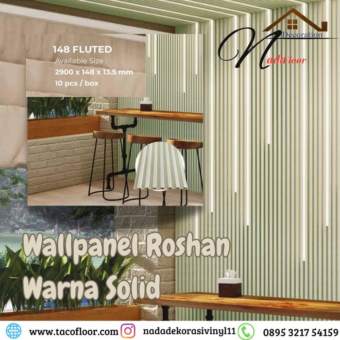 Jual wpc wallpanel dinding roshan kisi kisi warna solid ukuran 2,9 m ...