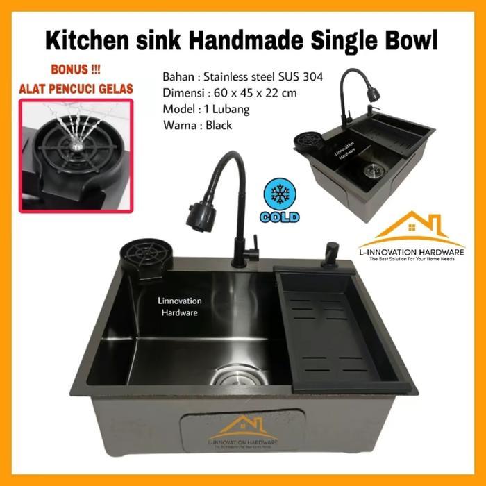 Jual Wastafel cuci piring 1 lubang Kitchen Sink Single bowl Stainless ...