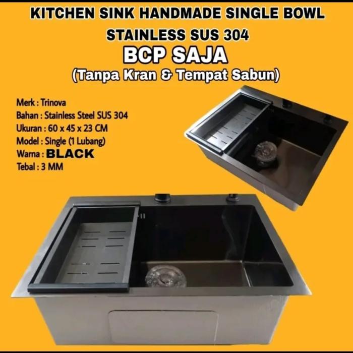 Jual Wastafel cuci piring 1 lubang Kitchen Sink Single bowl Stainless ...
