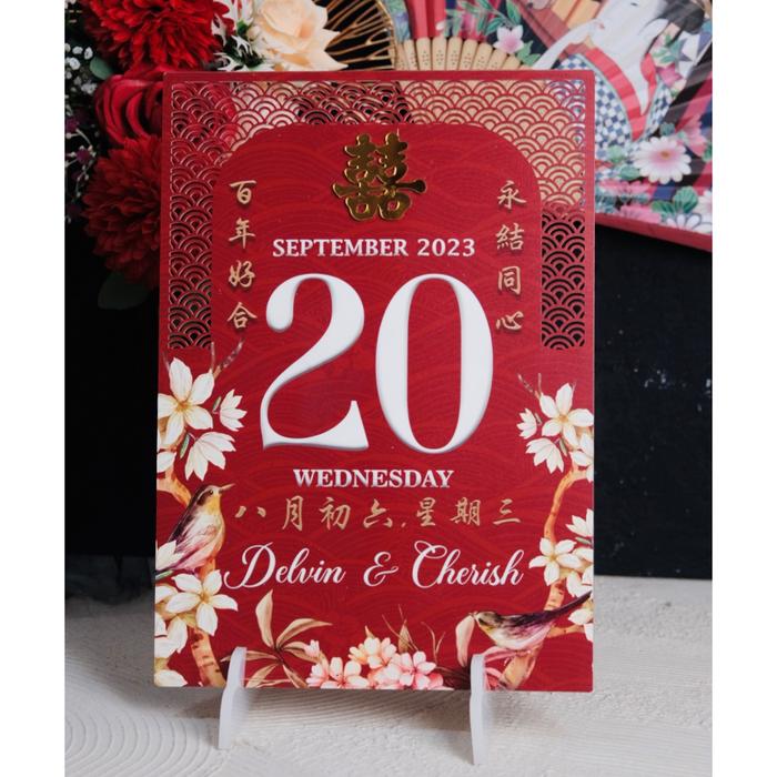 Jual Acrylic Wedding Calendar / Sangjit Kalender Wedding Phoenix Type ...