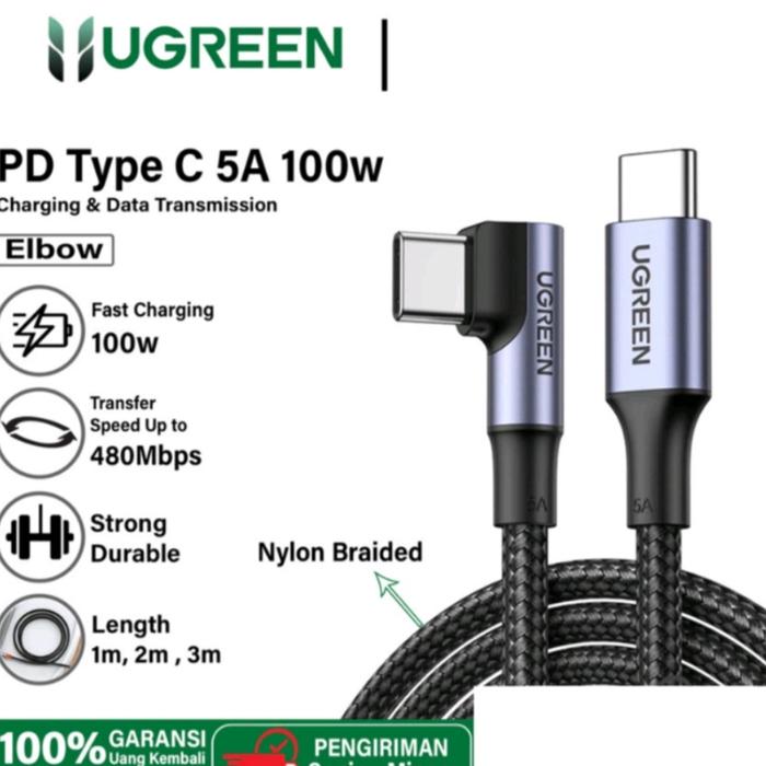 Jual UGREEN Kabel Data Gaming PD Type C to Type C Fast Charging 100W ...