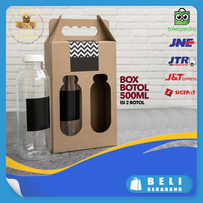 Jual Box Hampers Kemasan 500ml Kardus Packaging Botol Kale Isi 2 Dus ...