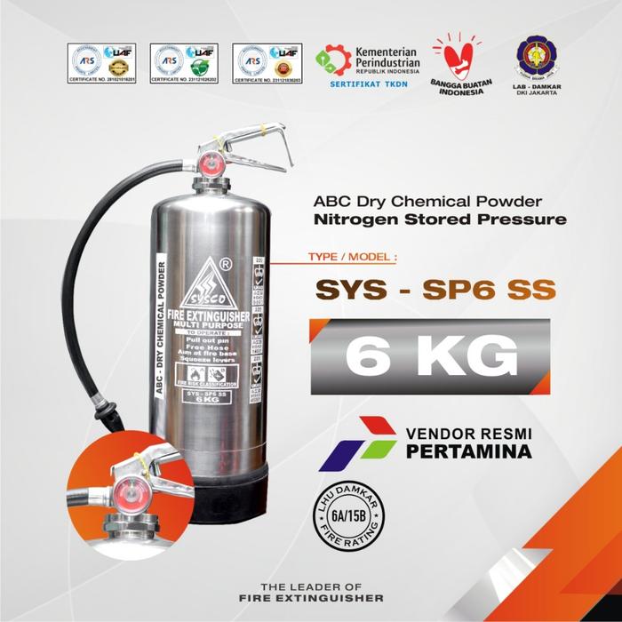 Jual APAR 6 Kg Premium SYSCO FIRE - FOAM / POWDER - Alat Pemadam Api ...